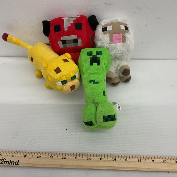 Mojang | Toys | Minecraft Yellow Green White Red Mojang Stuffed Animal ...